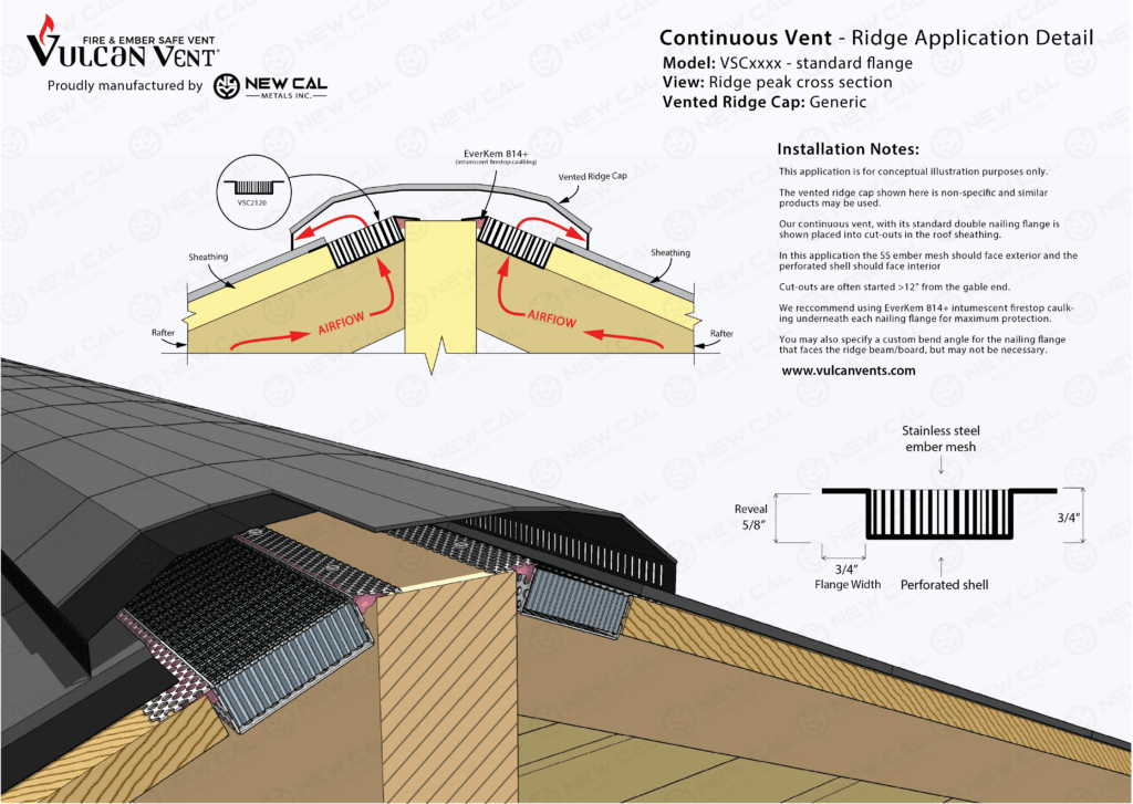 Continuous Vents - Vulcan Vents - Fire and Ember Safe Vents