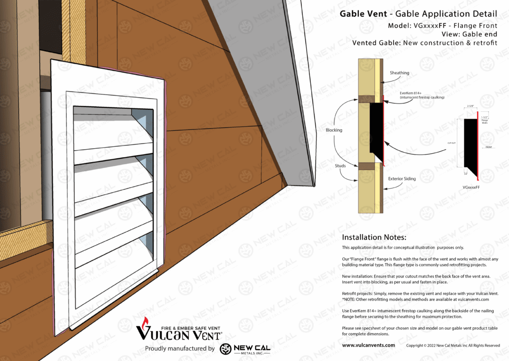 Gable Vents - Vulcan Vents - Fire and Ember Safe Vents