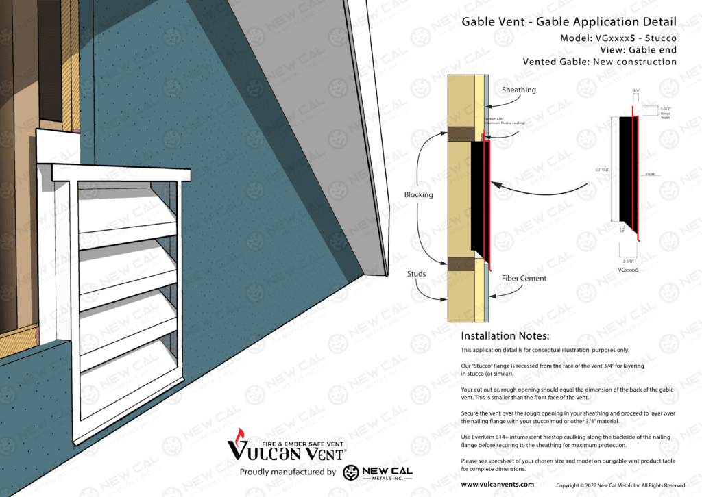 Gable Vents - Vulcan Vents - Fire and Ember Safe Vents