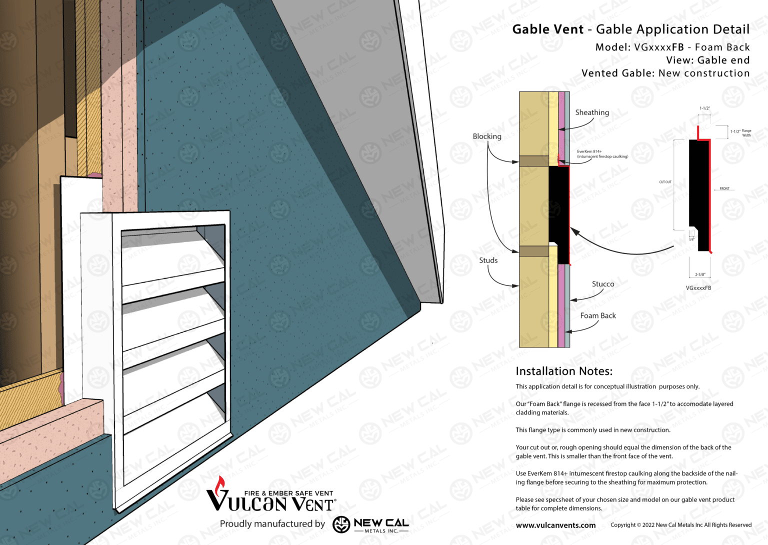 Gable Vents - Vulcan Vents - Fire and Ember Safe Vents