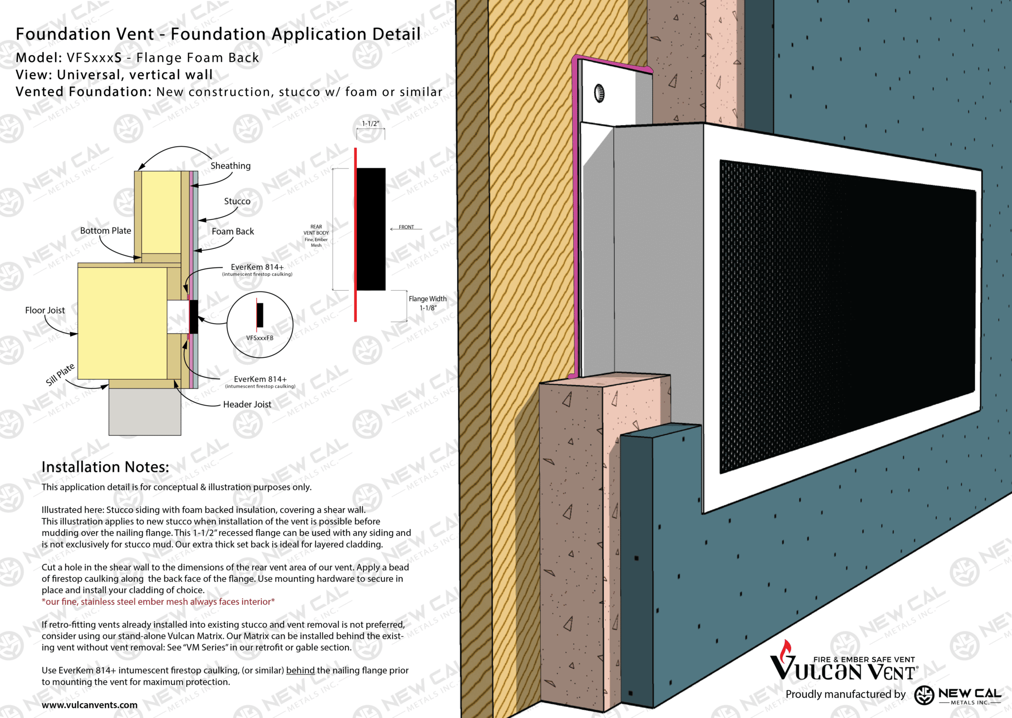 Foundation Vents - Vulcan Vents - Fire and Ember Safe Vents