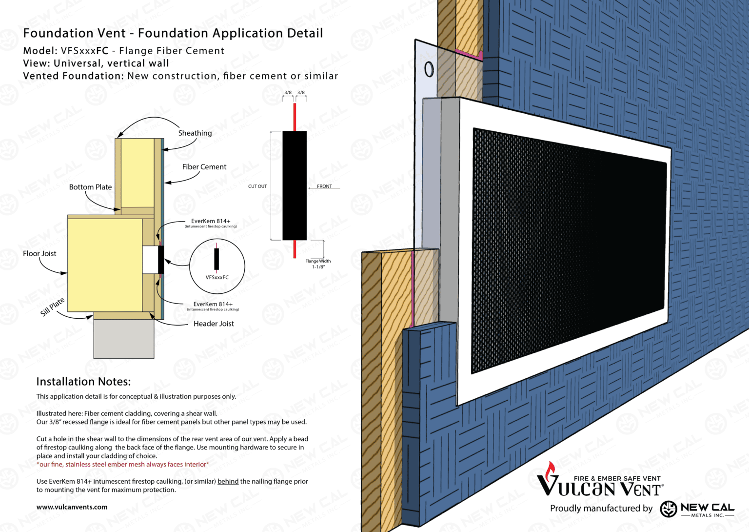 Foundation Vents - Vulcan Vents - Fire and Ember Safe Vents