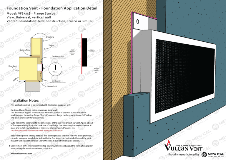 Foundation Vents - Vulcan Vents - Fire and Ember Safe Vents
