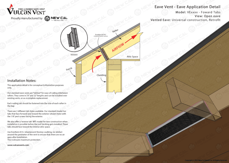 Eave Vents | Under Eave Roof Soffit Vents - Vulcan Vents