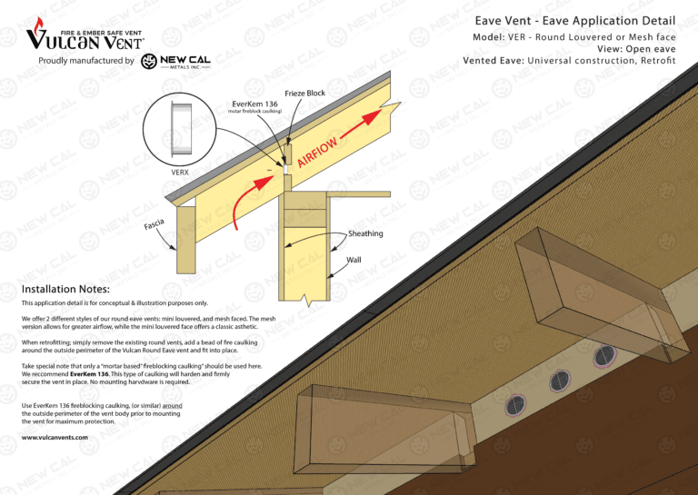 Eave Vents | Under Eave Roof Soffit Vents - Vulcan Vents
